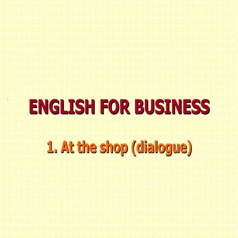 English For Business | PPT