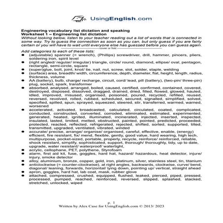 english-for-special-purposes-engineering-vocabulary-list-dictation ...