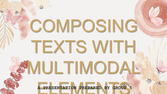 Multimodal texts | PDF