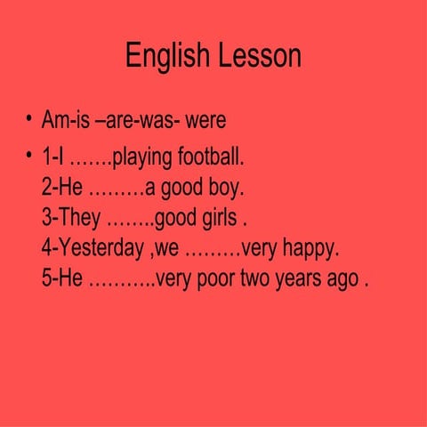 English Lesson | PPT