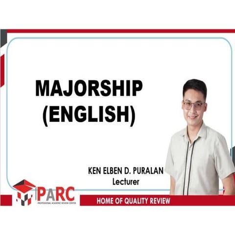 ENGLISH REVIEWER IN LICENSURE EXAMINATION FOR TEACHER | PPTX