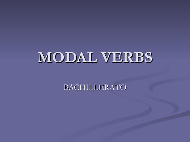 Perfect Modal Verbs | PPTX