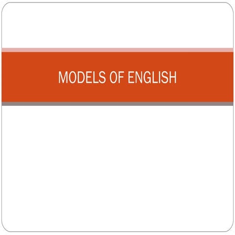 English language models | PPT