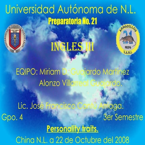 English Personality Traits | PPT