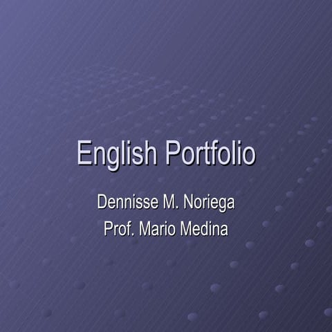 English Portfolio Second Semester | PPT