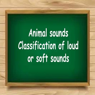Animal Sounds Classification of Loud or Soft Sounds | PPT