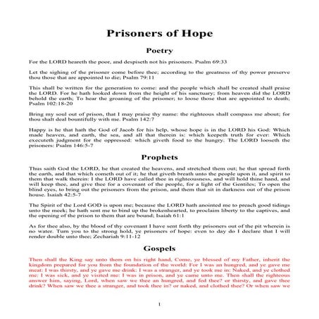 English - Prisoners of Hope - To open the blind eyes, to bring out the ...