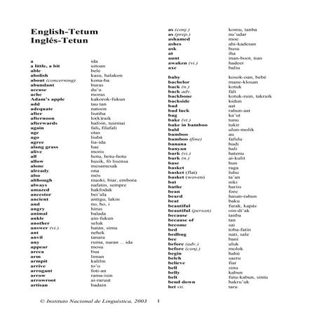 English tetum | PDF