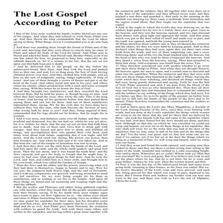 English - The Lost Gospel According to Peter.pdf | Christianity | Religion & Spirituality