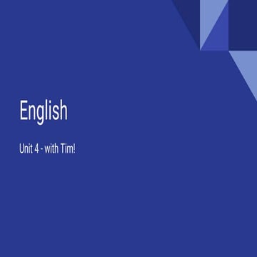 English - Unit 4 (Ramiro de Maeztu) | PPTX
