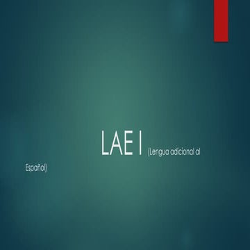 English I. First day of class. Presentation syllabus | PPTX