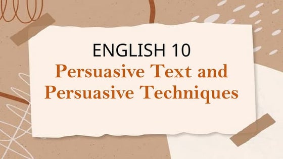 Aforest persuasive techniques 1 | PPT