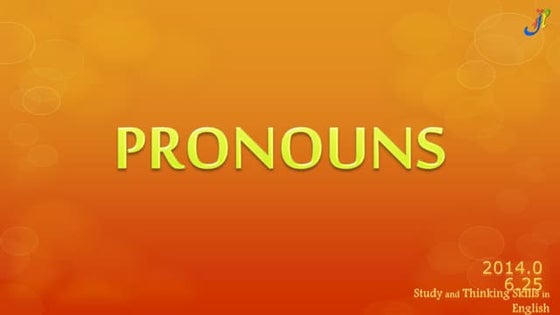 Types of pronoun | PPTX
