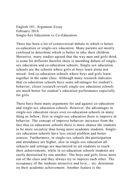 Single-sex schools | PPT