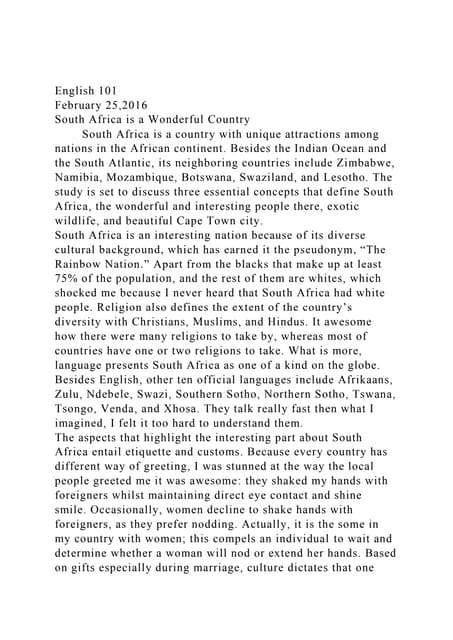 South Africa presentation | PPT