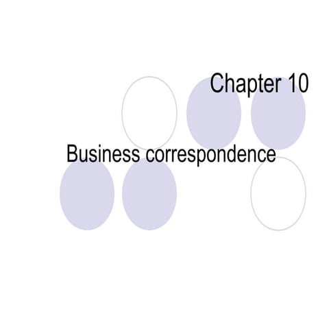 English 106b business correspondence | PPT