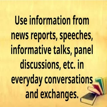 INFORMATION FROM VARIOUS REPORTS AND CONVERSATIONS | PPTX