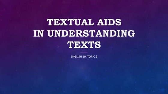 Textual Aids.pptx | Education