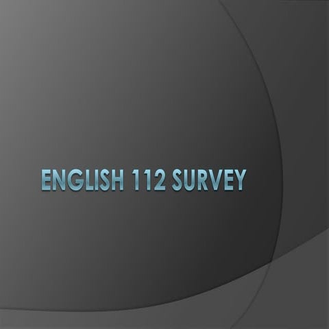 English 112 survey | PPT