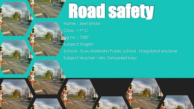 Road safety presentation(PPT) by Faisal | PPT | Injuries | Diseases and ...