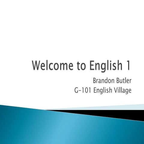 English 1 class intro | PPTX