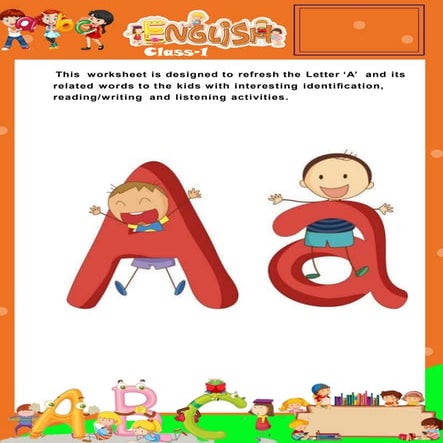 Grade 1st - English - Printable Worksheet | PDF