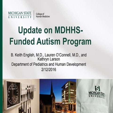 Update on MDHHS-Funded Autism Program | PDF