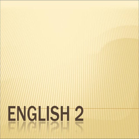 English 2 | PPT