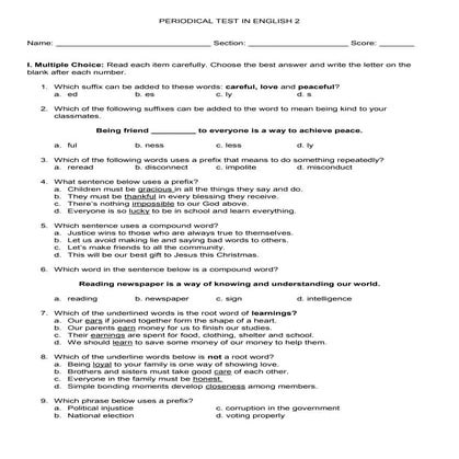 English 2 | PDF | Christianity | Religion & Spirituality