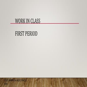 WORK IN CLASS | PPTX