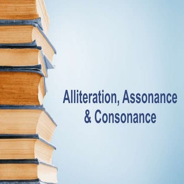 English (3 alliteration, assonance & consonance) | PPTX