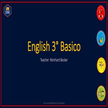 English 3° Basico, inglés para niños de escuela primaria | PPTX