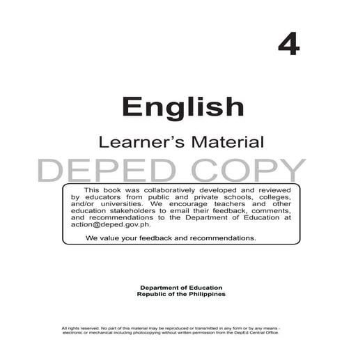 English 4 learning material | PDF
