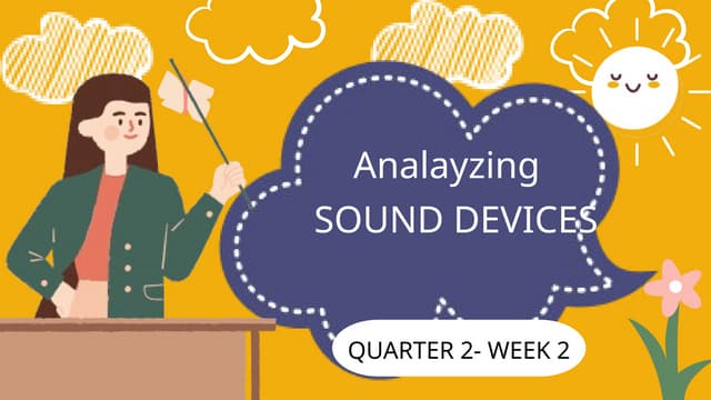 Sound Devices in Literature (Figures of Sounds) | PPTX