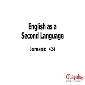 Edexcel English as a second Language 4es1 | PDF