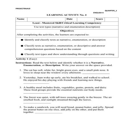 ENGLISH 4_Q-1_LAS_4.docx Activity Sheet for Grade 4 | DOCX