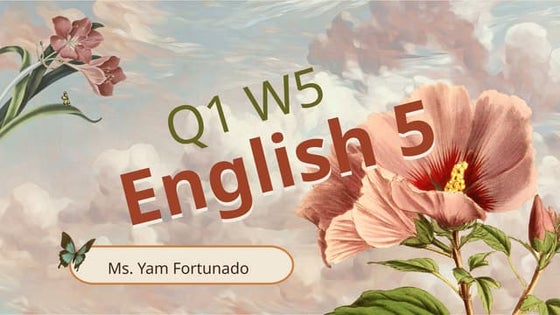 DLL --- MATATAG --- ENGLISH--4 --- Q1 W5 | DOCX