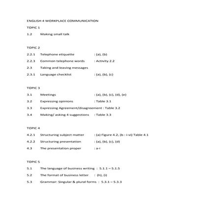 English for workplace communication | DOCX