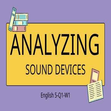Sound Devices in Literature (Figures of Sounds) | PPTX