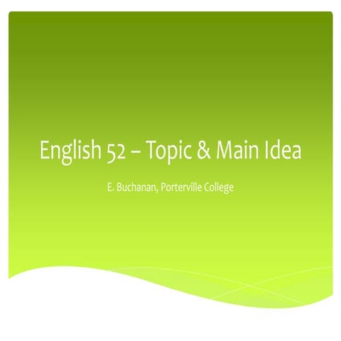 How to quickly catch the main idea of topic | PDF
