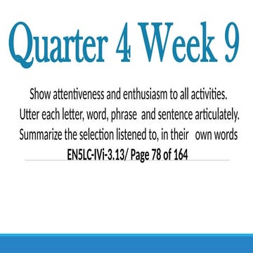 ENGLISH 5 PPT Q4 W9 - Facts Factual Things To Find Reality, Verbal Non ...