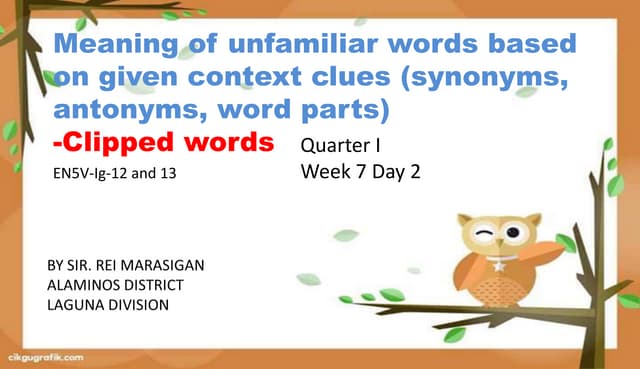 Normal and inverted word order | PPTX