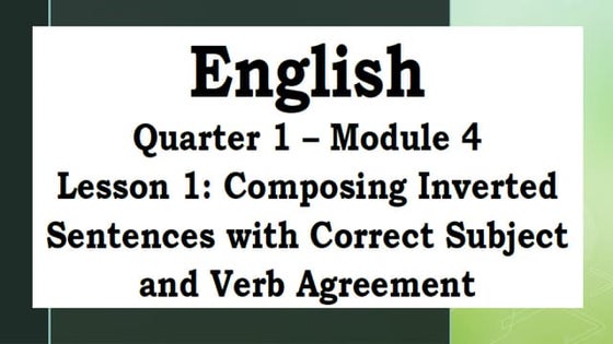 Normal and inverted word order | PPTX