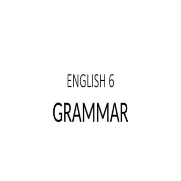 ENGLISH 6 1st Quarter Lesson Power point Presentation | PPT