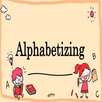 English 6 alphabetizing | PPTX