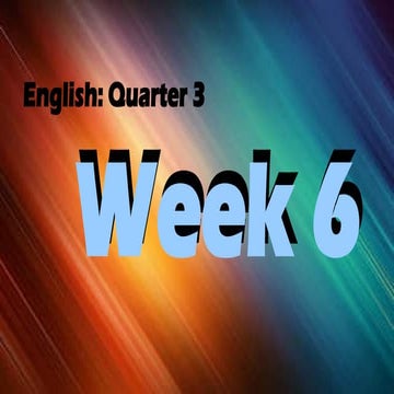 ENGLISH 6 PPT Q3 W6 Day 1-4 - Composing Clear And Coherent Report ...