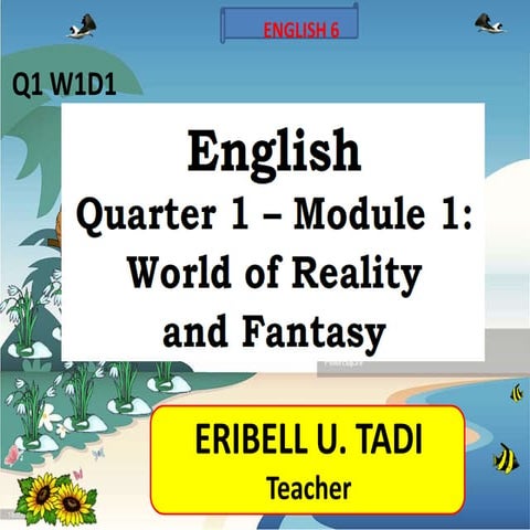 THIS PRESENTATION CAN BE USED IN ENGLISH 6 QUARTER 1 WEEK 1 | PPTX