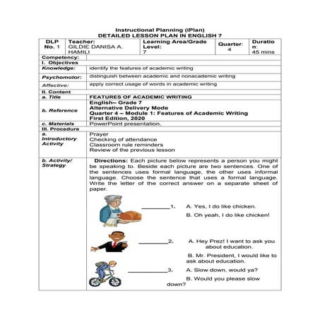 ENGLISH7 power point presentation.writing | DOCX