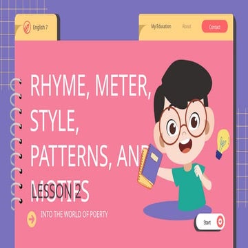 LESSON RHYME METER STYLE PATTERNS AND MOTIFS | PPTX
