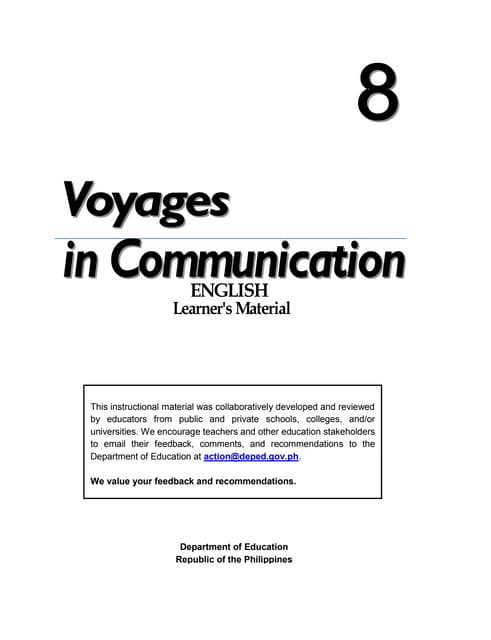 english 8 quarter four week one learning | PPT